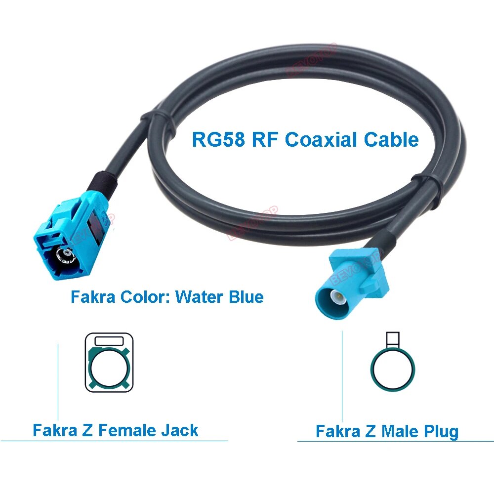 RG58 Fakra Z M to Z F кабель 0.1M