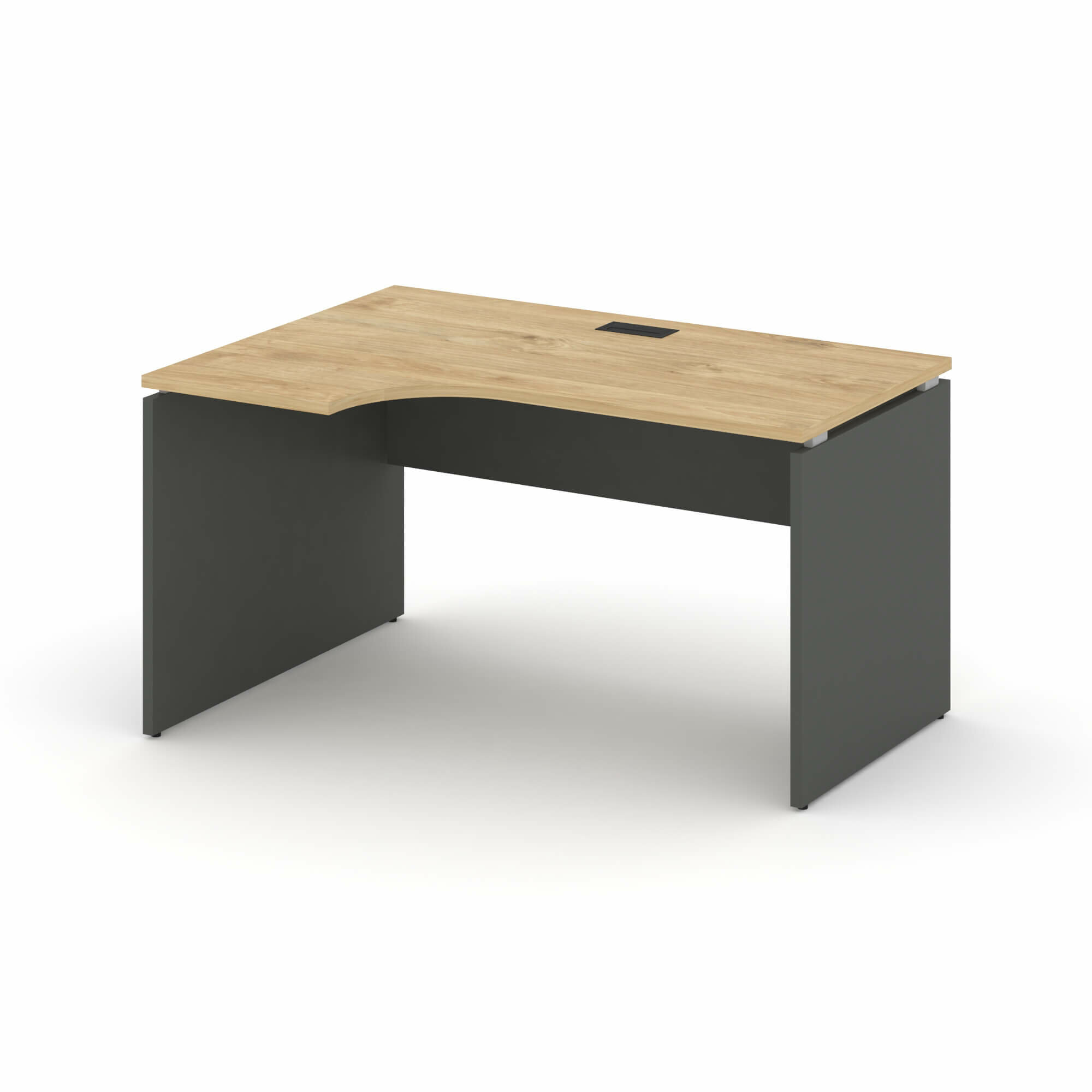 Стол угловой письменный левый Style Project Riva SN-D. SPA-001(L) Тиквуд Светлый / Антрацит NEW 1380*600 / 980*750