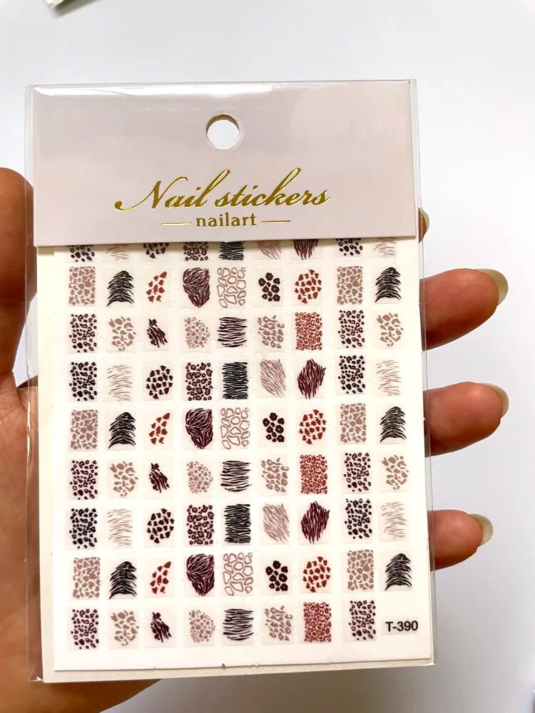 Леопардовые 3D слайдеры для ногтей 1 лист 11