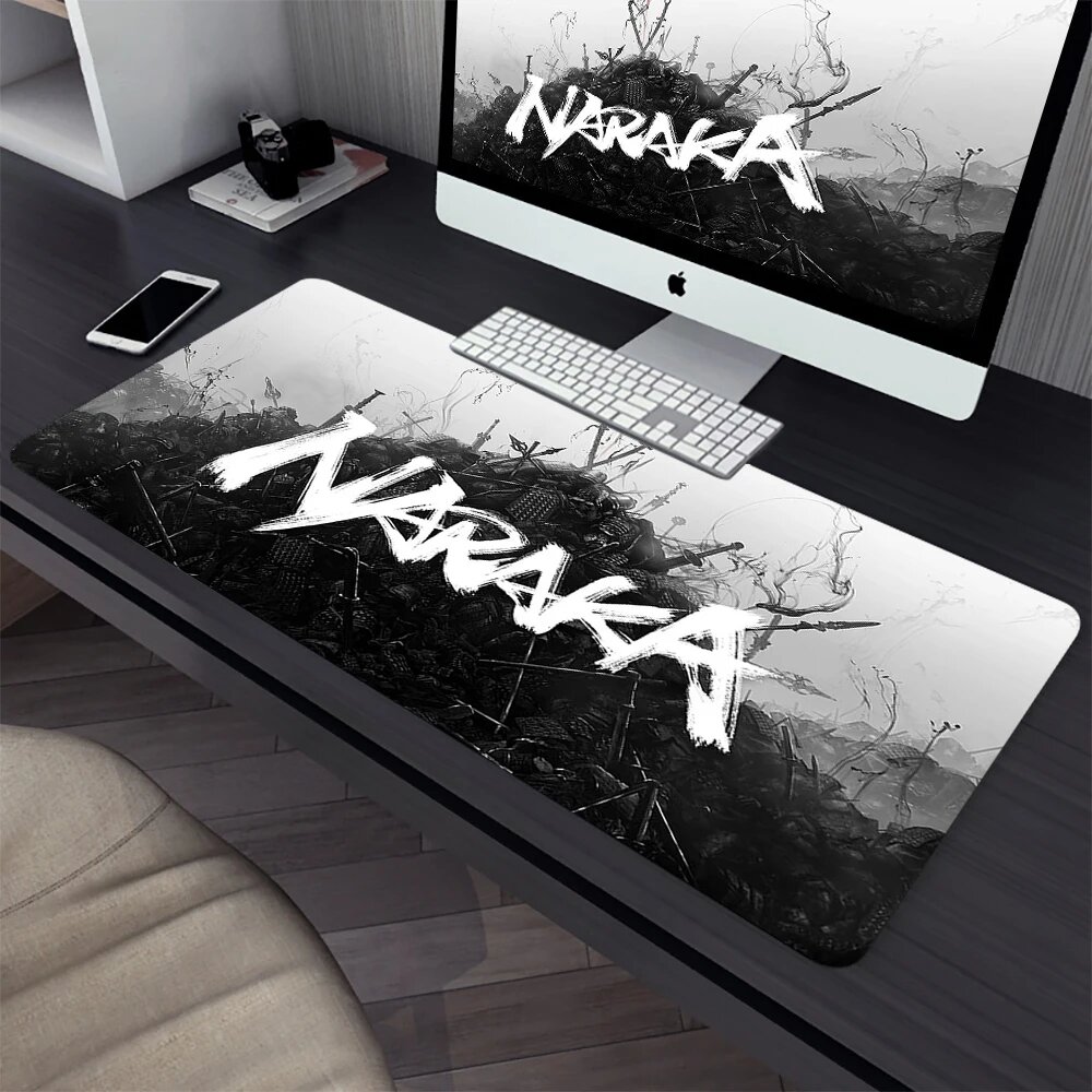 NBDRUICAI Большой игровой коврик для мыши Naraka Bladepoint LockEdge600x300x3mm, A4