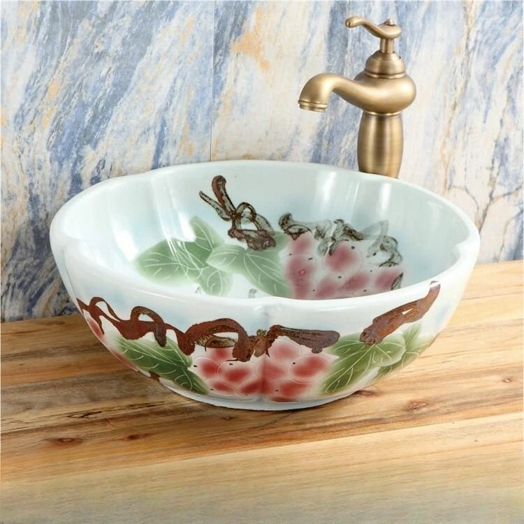 Раковина, Керамические материалы , подходящие для дома, гостиницы и т. д/ винтажная