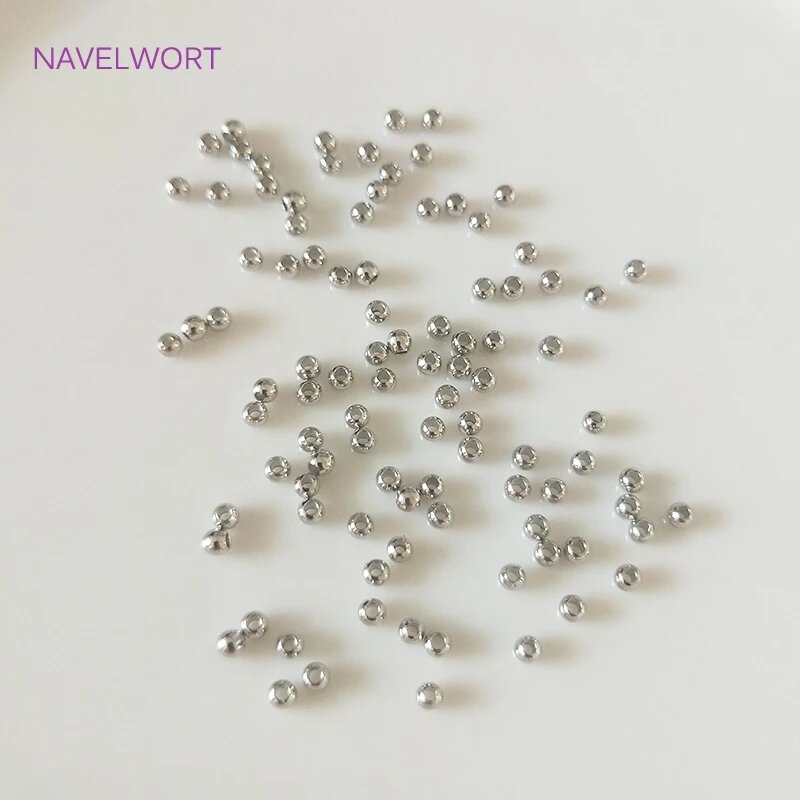 Позолоченные разделители бусин NAVELWORT 2-6 мм 5mm - 30 pieces, rhodium plated