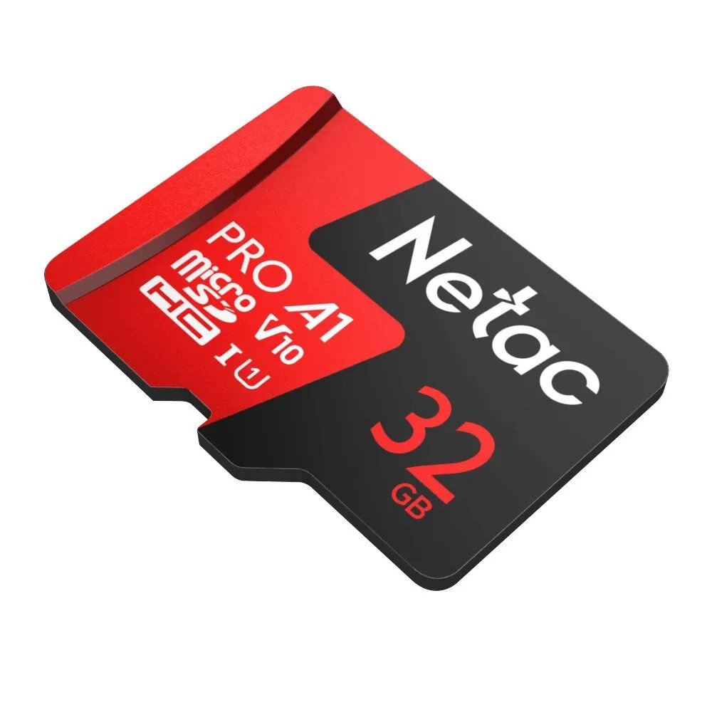 Карта памяти MicroSD 32GB - Class10, Netac P500 Extreme Pro UHS-I A1 V10 (100 Mb/s) , без адаптера