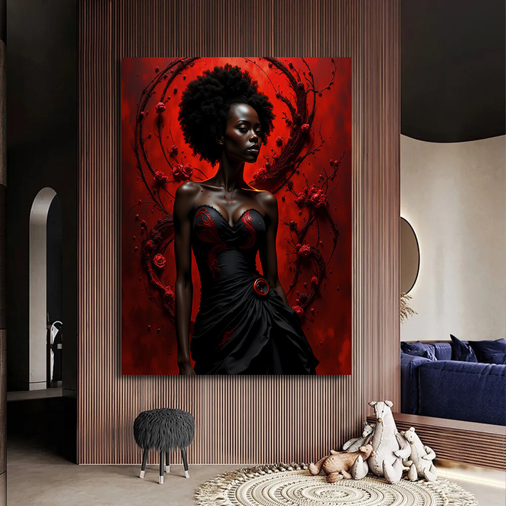 Африканка / Картина девушка, Картина негритянка, Африканский шарм, 20х30 см.