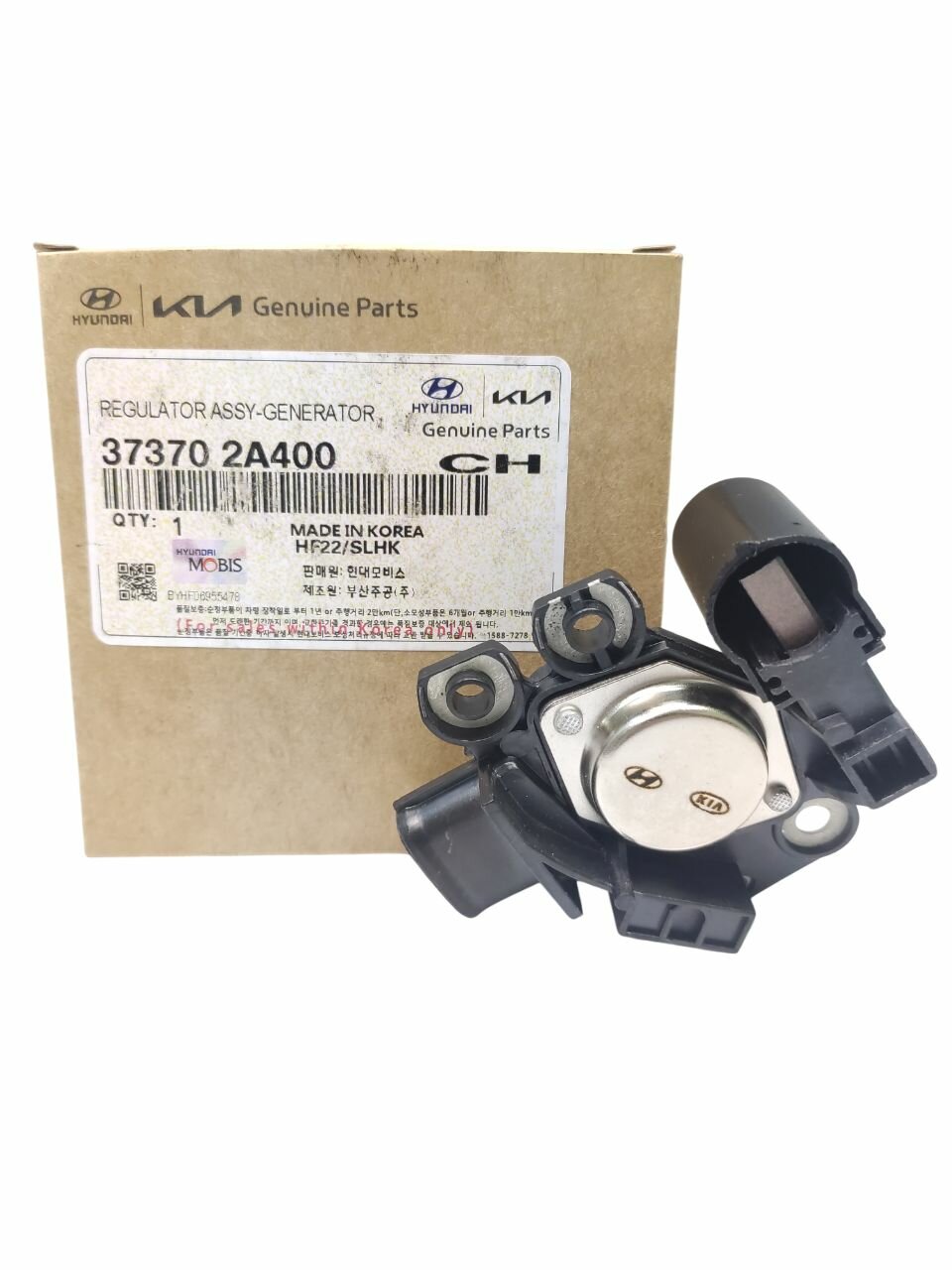 Реле генератора Hyundai-KIA 373702A400, регулятор, для легковых авто, металл, пластик, чёрный