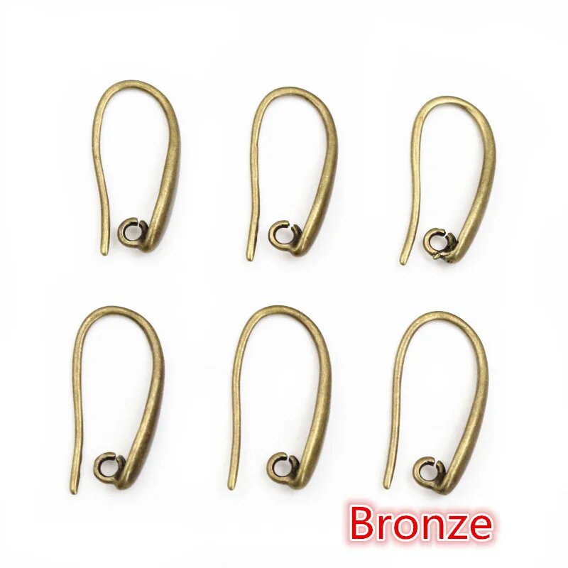 Французские серьги-застежки Bronze, 10 шт.