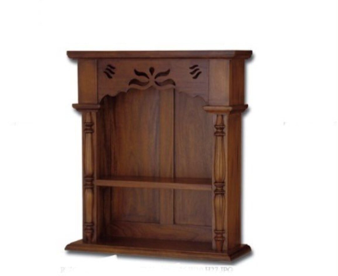 Интерьерная настенная полка DOMKORLEONE из красного дерева (mahogany wood), цвет орех NAA (светло-коричневый)