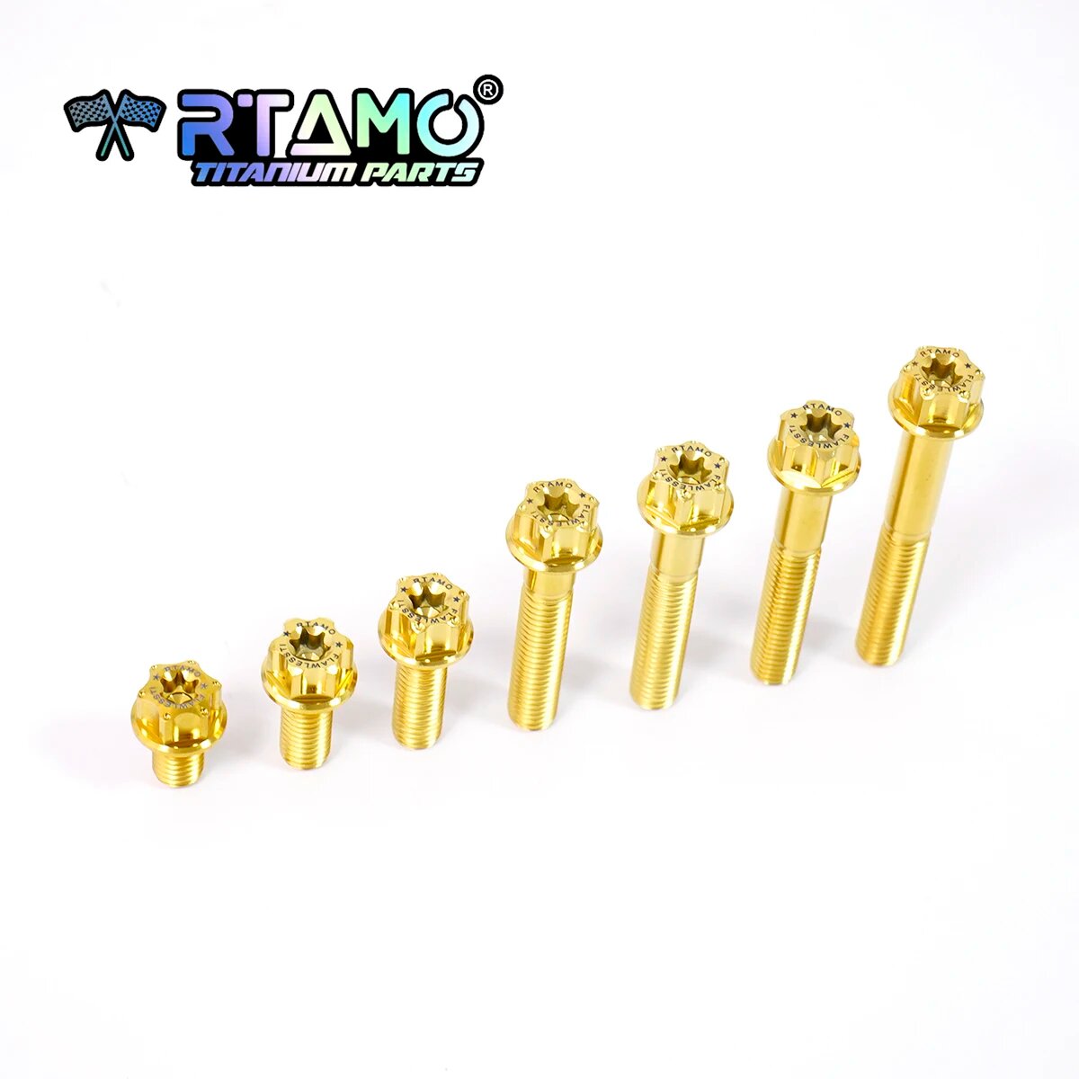 Титановые болты RTAMO Gold M10x30x1.5 для мото/вело