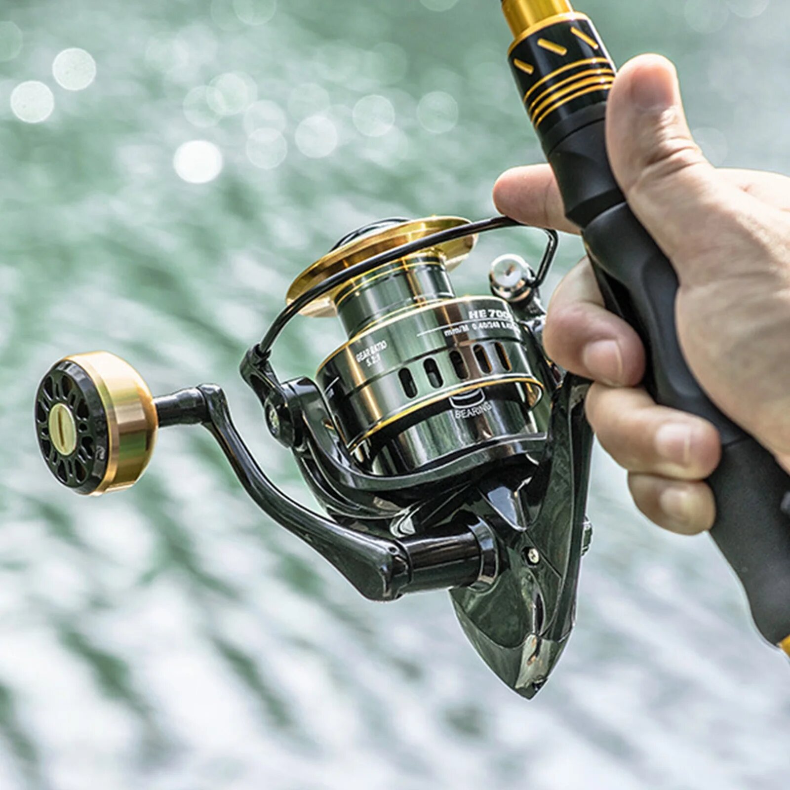 Цельнометаллическое рыболовное колесо Прялка Высокоточная рыболовная катушка Колесо для морского удилища Якорное рыболов