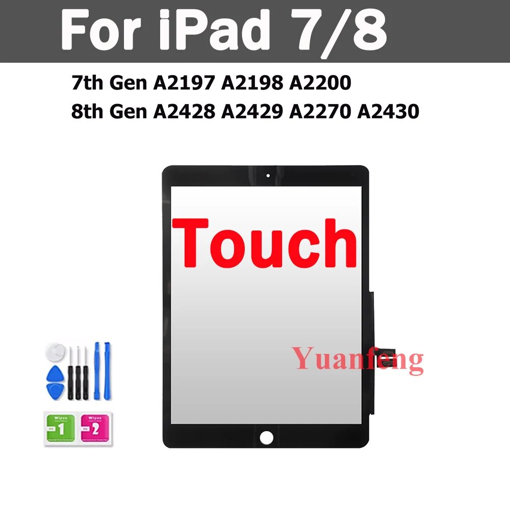 Дисплей для iPad 10.2 YLLMAOO 7th 8th Black Touch