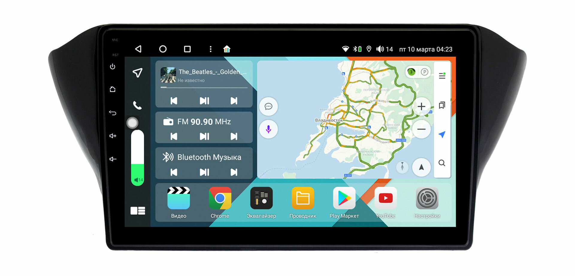 Магнитола Geely Atlas 2016 - 2022 10 дюймов, 4/64GB, 8 ядер, DSP, 4G, Android 10 / Wide Media