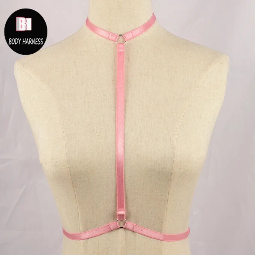 Розовый BODY HARNESS портупея