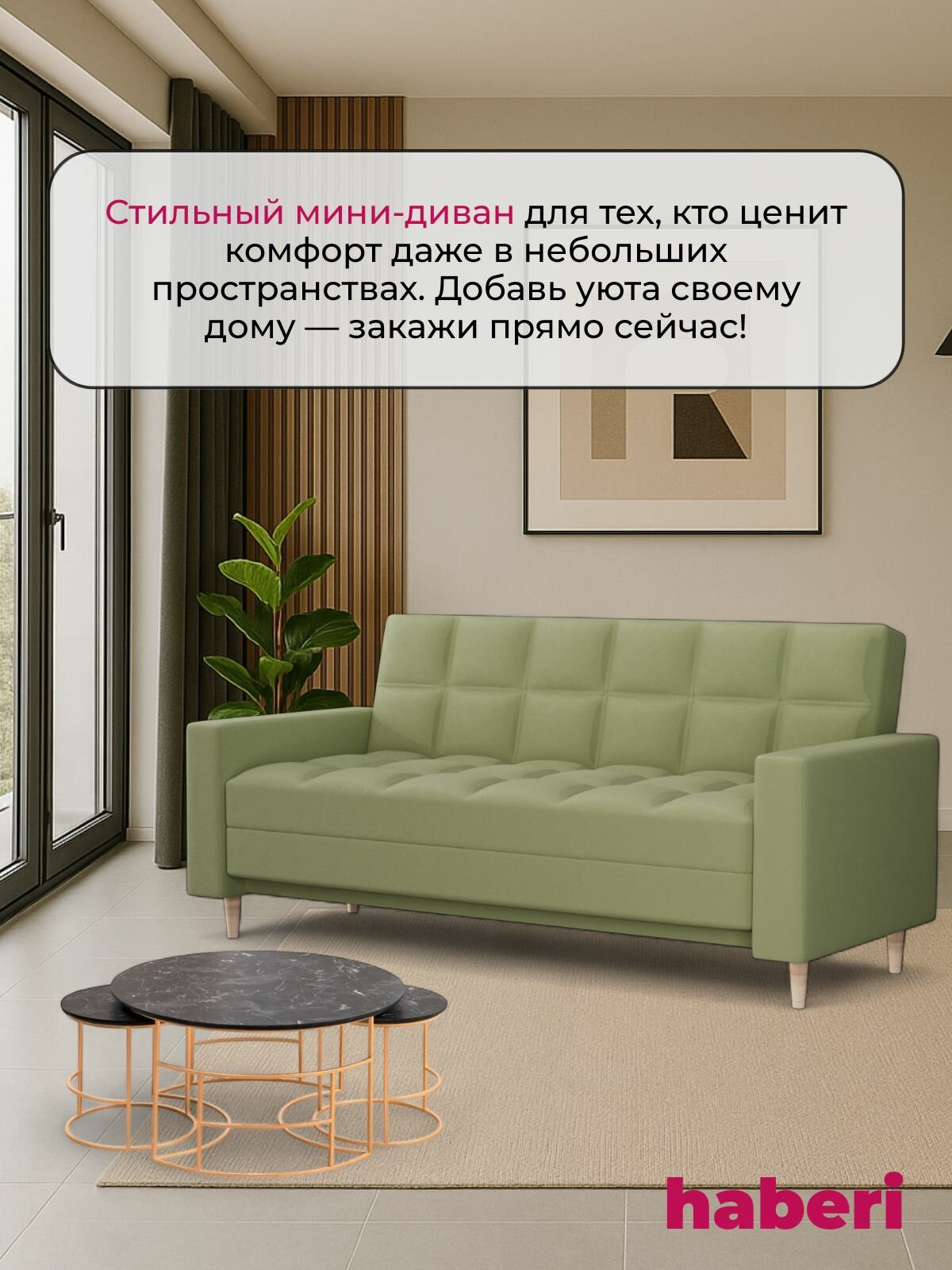 Диван кровать раскладной Хасик, прямой, антивандальная ткань