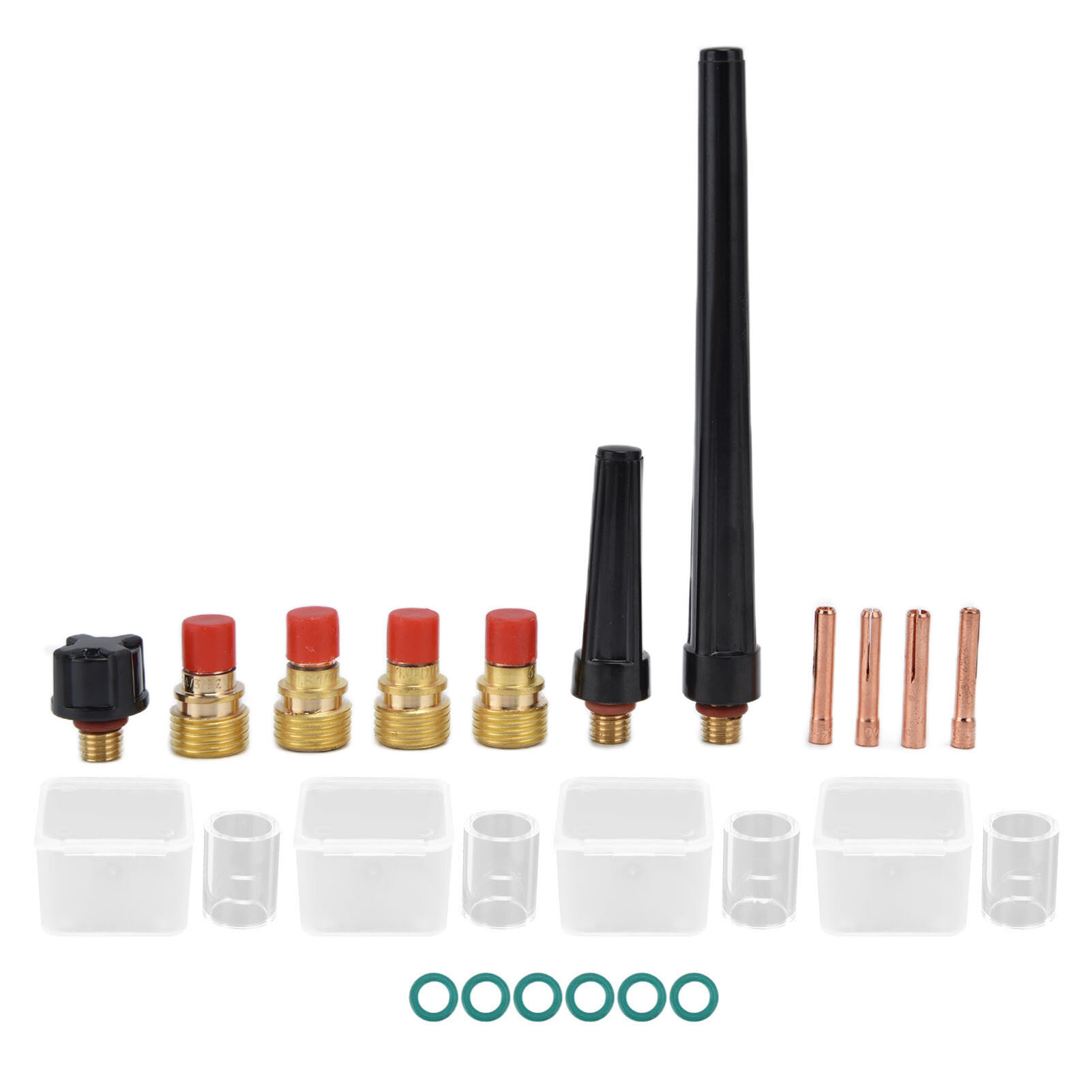 21 предмет: термостойкие стеклянные сопла и цанговые патроны для TIG горелок WP-9/20/25