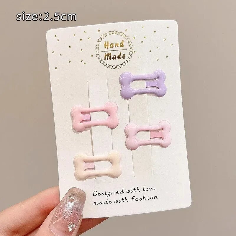 Синие детские заколки из кожи аллигатора T627-34