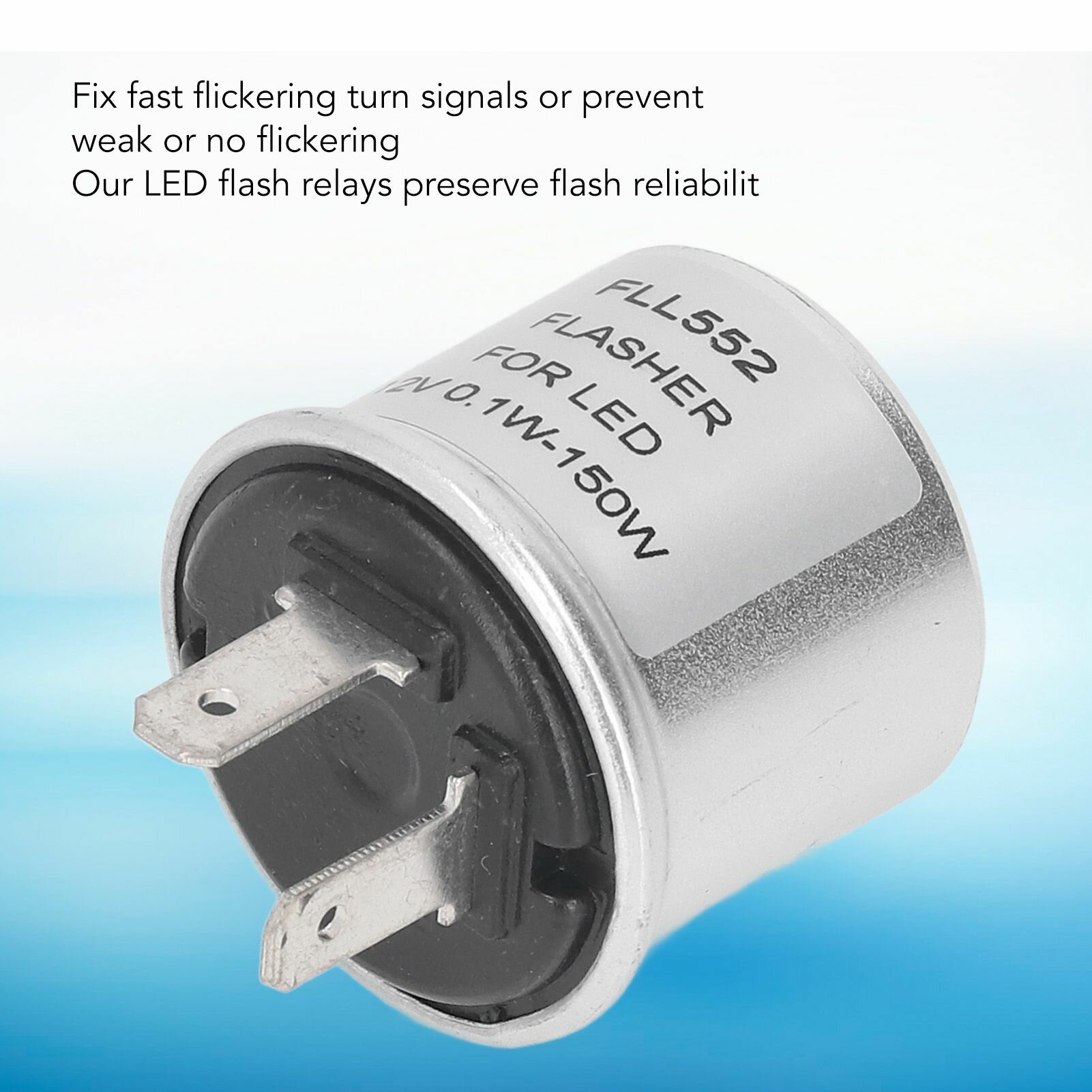 Светодиодное реле-сигнализатор с алюминиевым корпусом, 2-контактный указатель поворота с низким энергопотреблением, 12 В