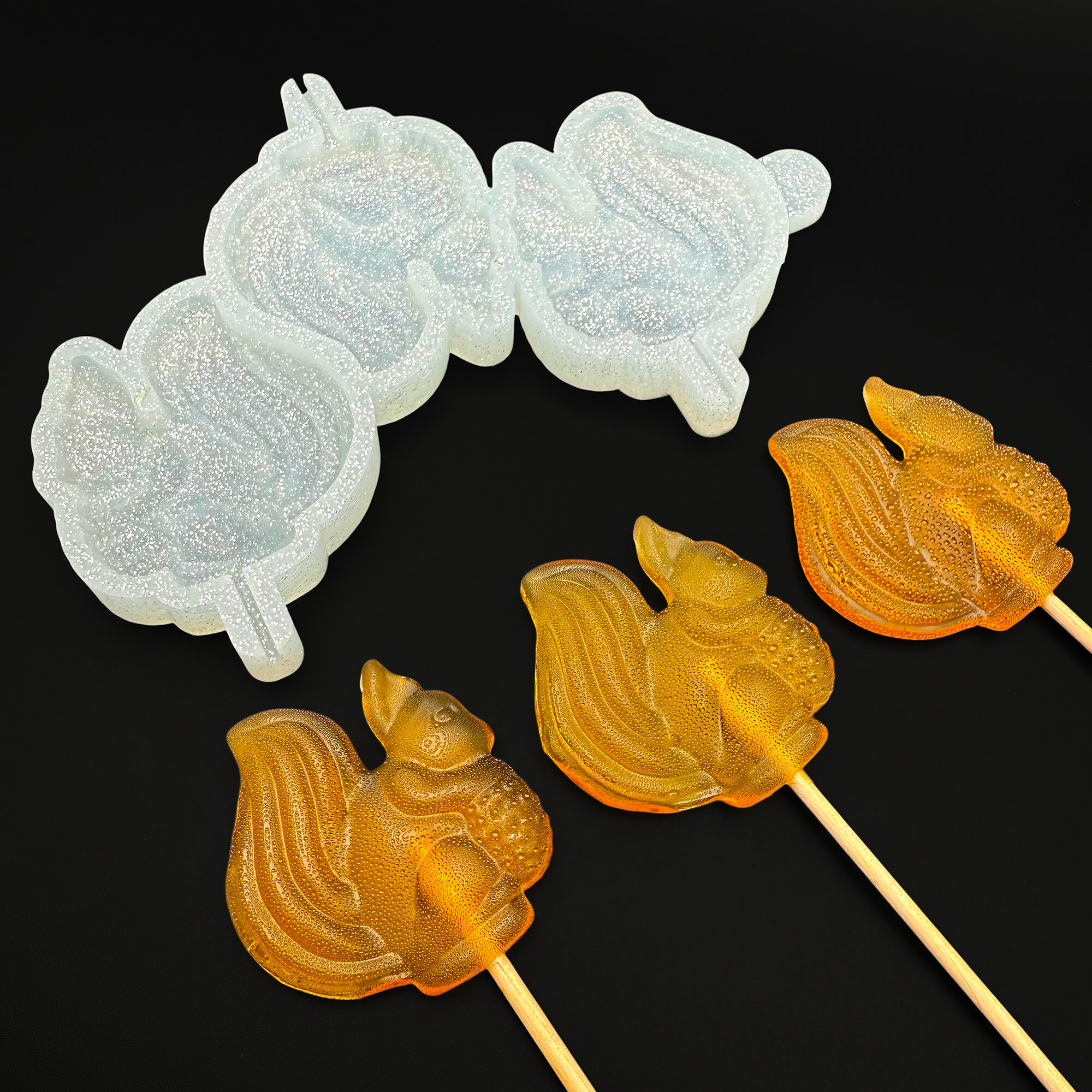 Силиконовая форма молд для леденцов и шоколада Белочка