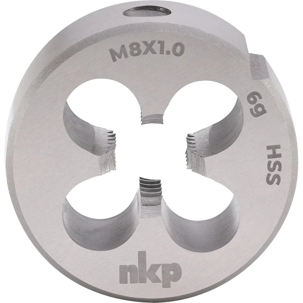 NKP Плашка М8 шаг 1.0мм DINEN22568 HSS 6g 25x9мм 240081N