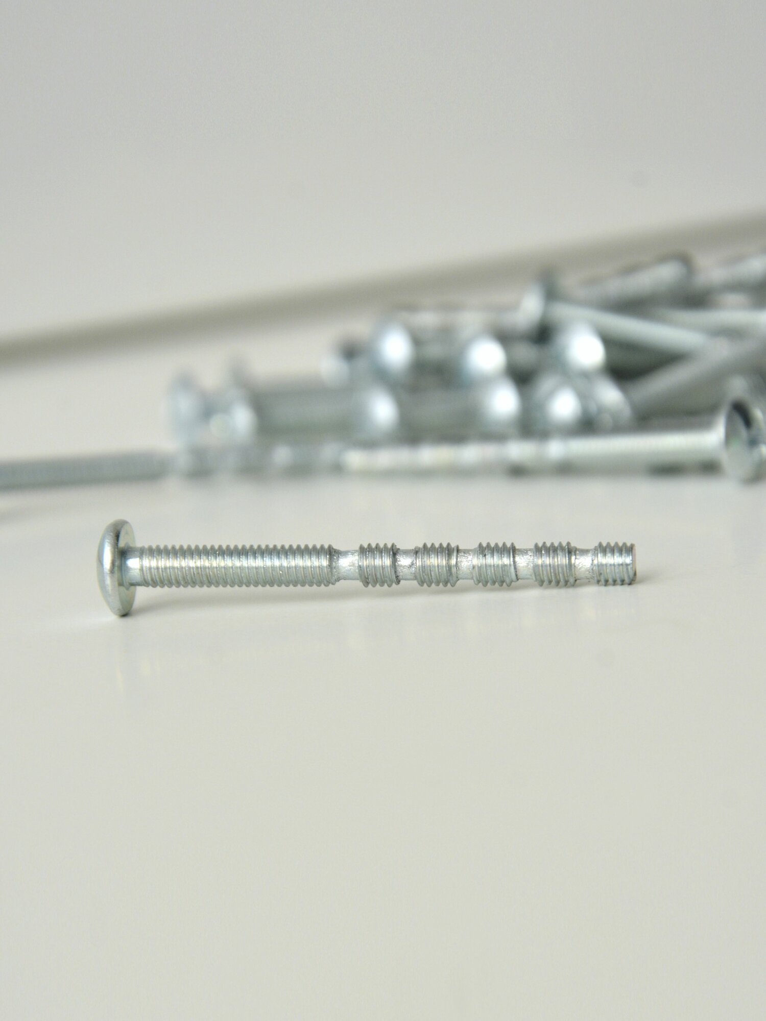 Винт универсальный, 30 шт, сегментный M4*45мм, шаг 5мм, с полукруглой головкой, сталь, горячее цинкование