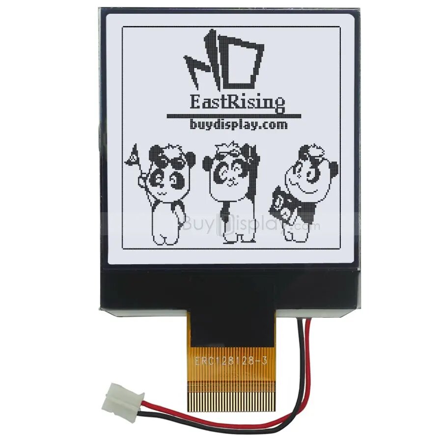 Модуль графического дисплея с диагональю 2,2 дюйма I2C COG LCD 128x128, черный на белом, бесплатные разъемы