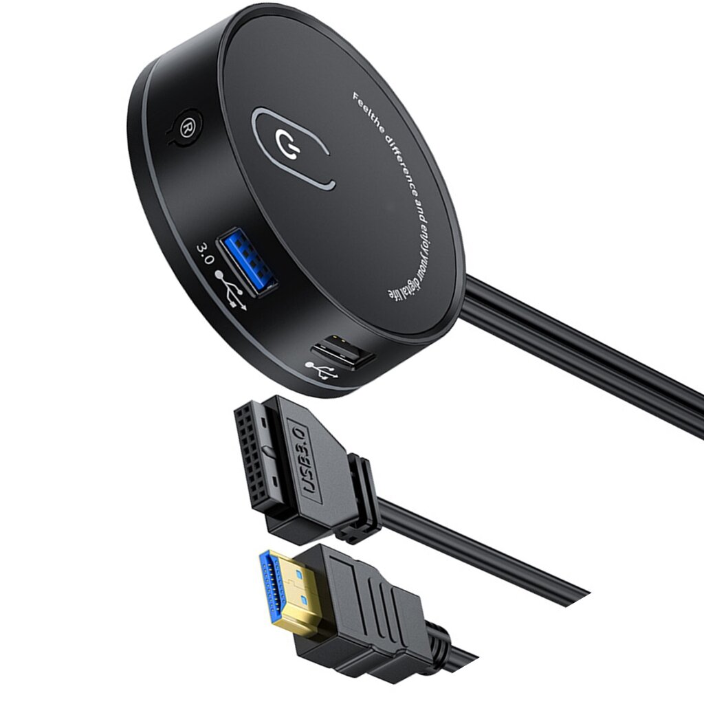 Внешний Переключатель управления питанием настольного компьютера с USB-концентратором и 3,5-мм Слуховым Портом