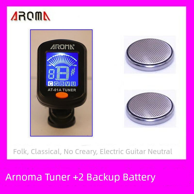 Классический тюнер для фолк-гитары, укулеле, скрипки, бас-гитары, простой в использовании тюнер для электрогитары для