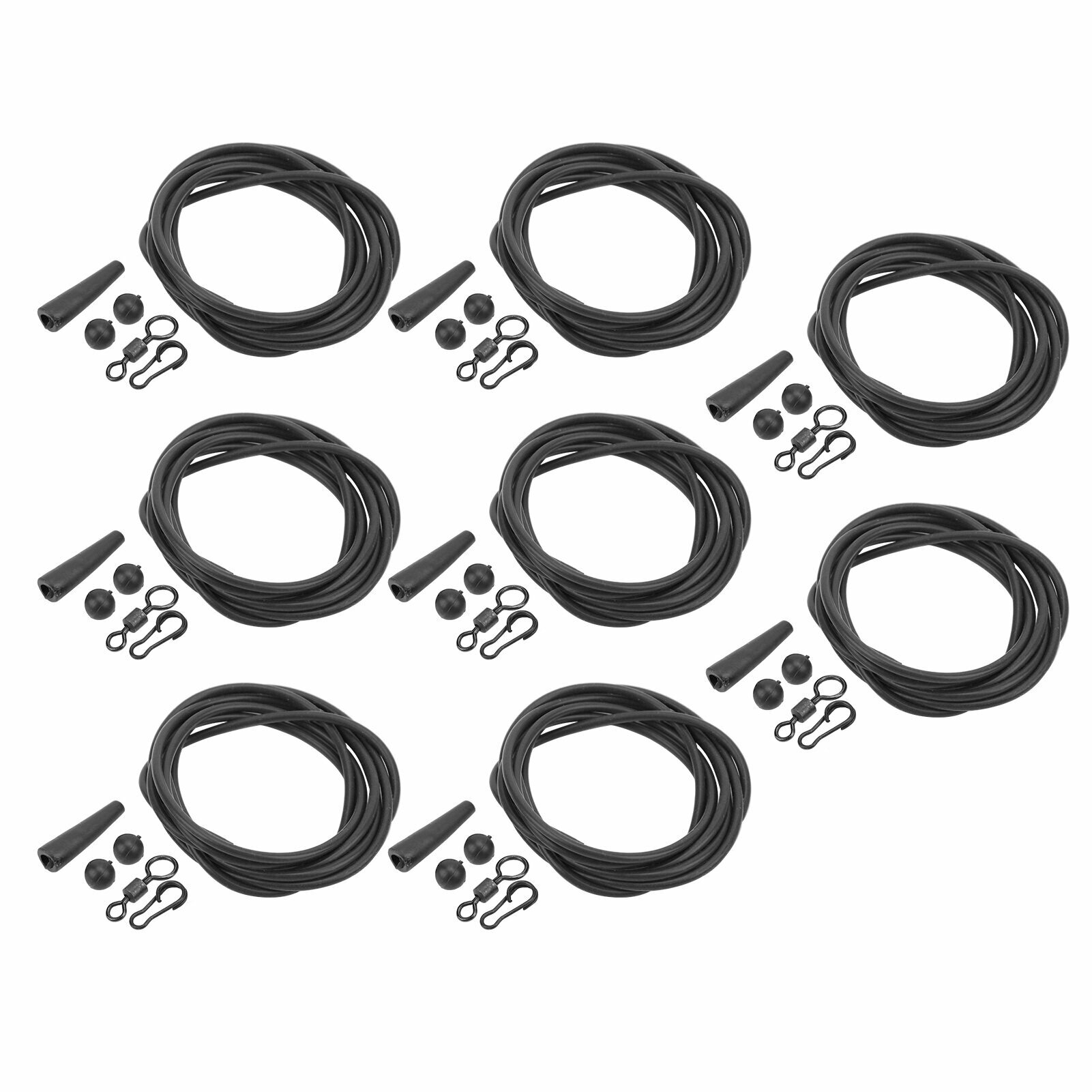 8 шт. ABS+медный сплав, портативные силиконовые волосяные оснастки с вертлюгом для карповой ловли че