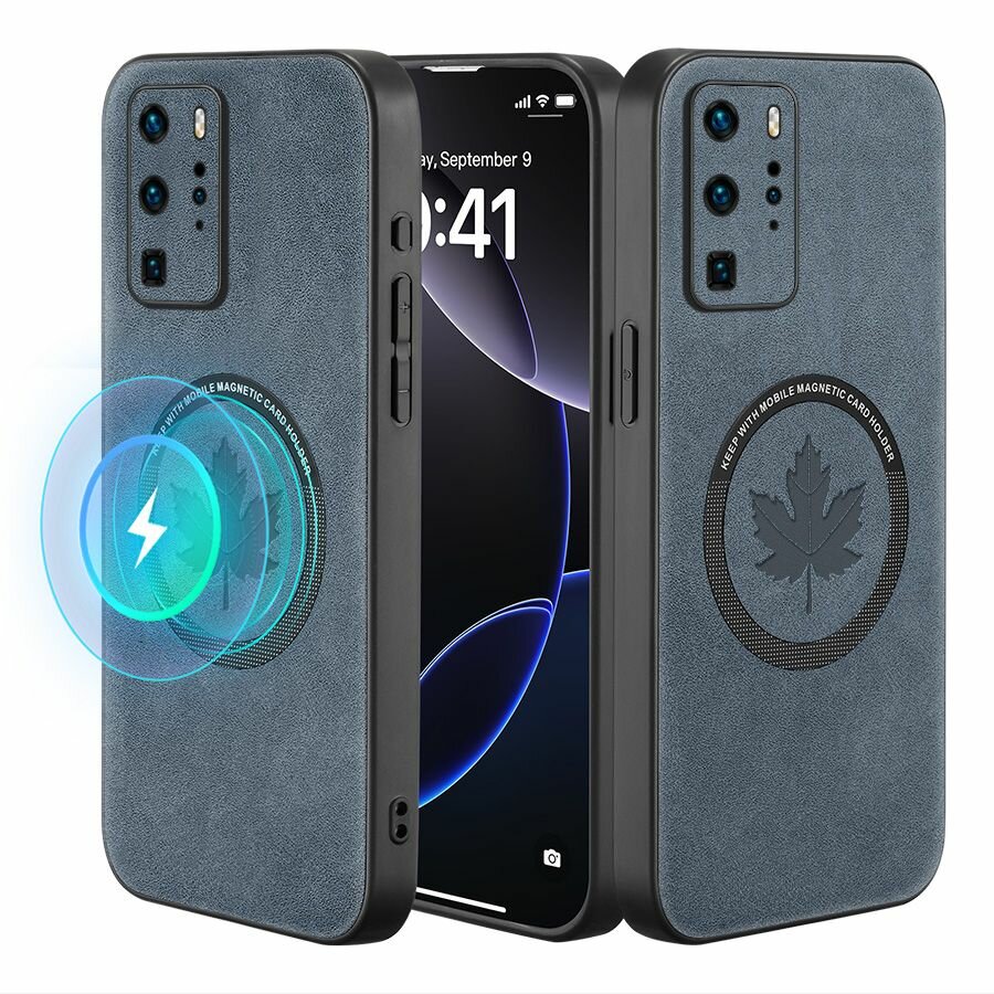 Рисунок кленового листа MagSafe чехол для Huawei P40 pro(Хуавей П40 Про) Нескользящий и удобный
