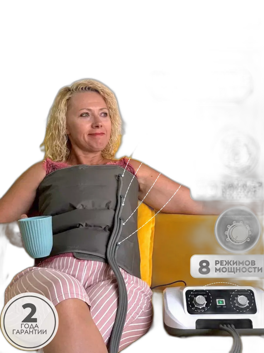 Лимфодренажный массажер для живота и боков похудения 4 камер…