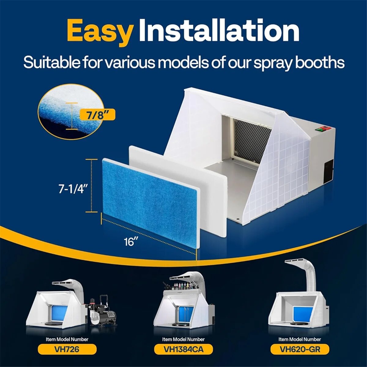 Фильтр для покрасочной камеры 2025+, 4 шт.