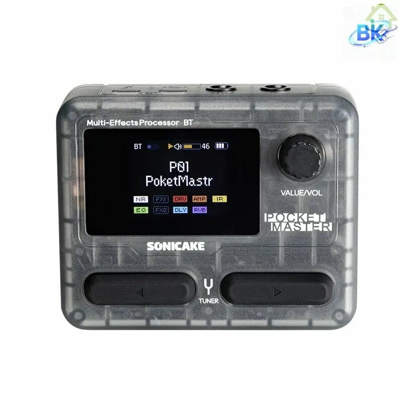 Электрогитара Sonicake с комплексным эффектом PocketMaster Pocket, Серая дымка,