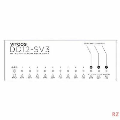 Блок питания для педали эффектов Vitoos DD12-SV3 Fully Isolated Power Supply