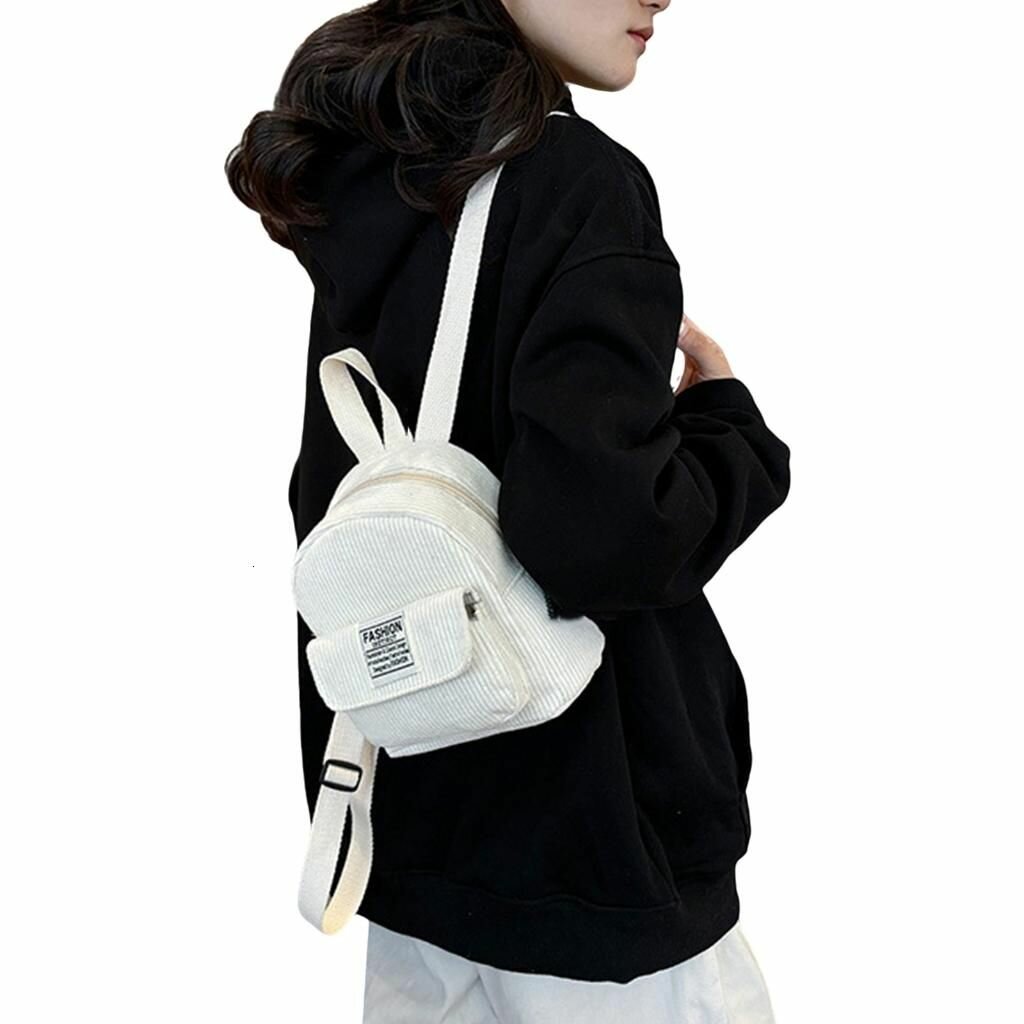 Женский рюкзак, эстетичный, студенческий, школьный, мини, для путешествий, Белый