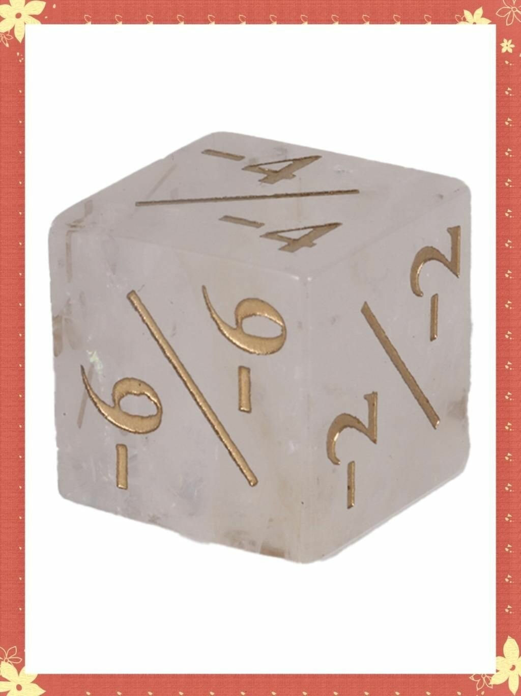 Ручная работа: игральная кость из драгоценного камня с устойчивыми к царапинам гранями для стратегических настольных игр и декора, - White Crystal