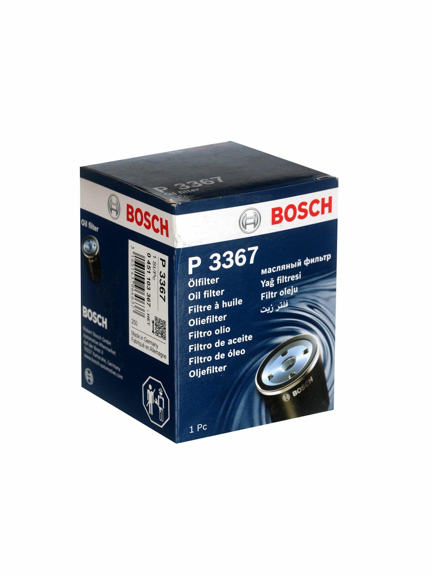 Фильтр масляный двигателя BOSCH (0 451 103 367) — фото 1