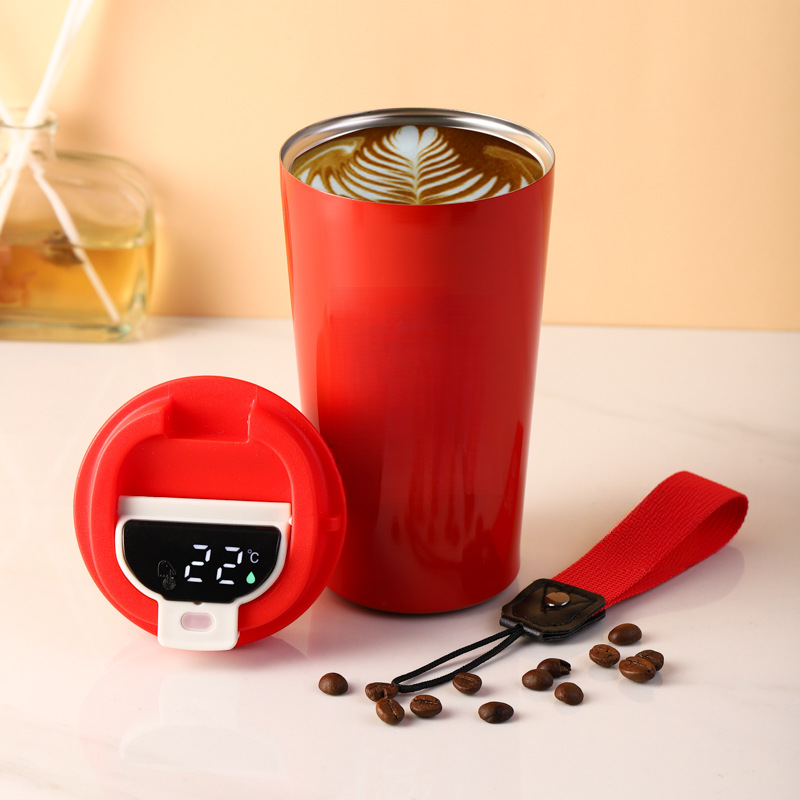 Измеритель температуры Кружка Кока-Кола из нержавеющей стали с двойным утеплением для офиса и автомобиля портативная кружка Smart-Red объем 510ml