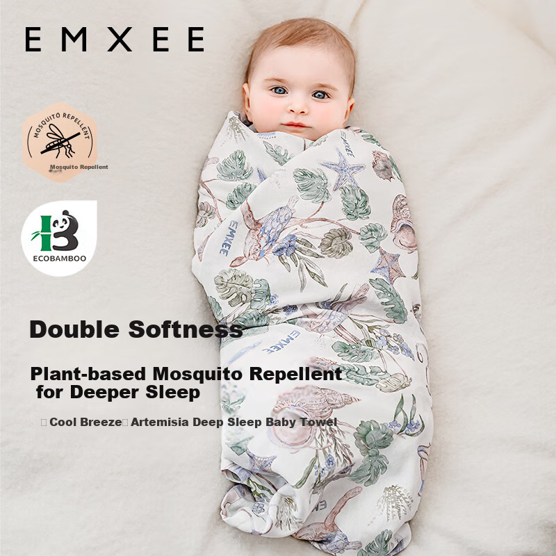 EMXEE Детская пеленка-свадьба Однослойная дышащая пеленка для глубокого сна новорожденных весна лето Стиль：Океанское