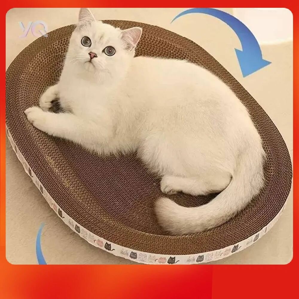 Когтеточка овальная из картона, большая, 100% картон