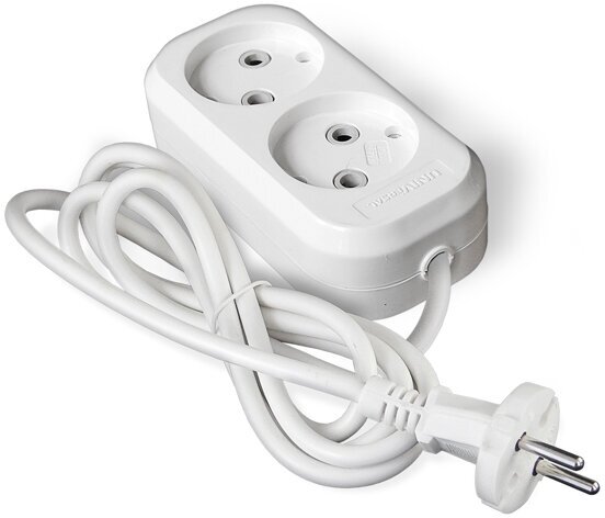 UNIVersal Удлинитель Е-202 ПВС 2*0,75 2гн. б/з 3м (еврослот), арт. 9631960