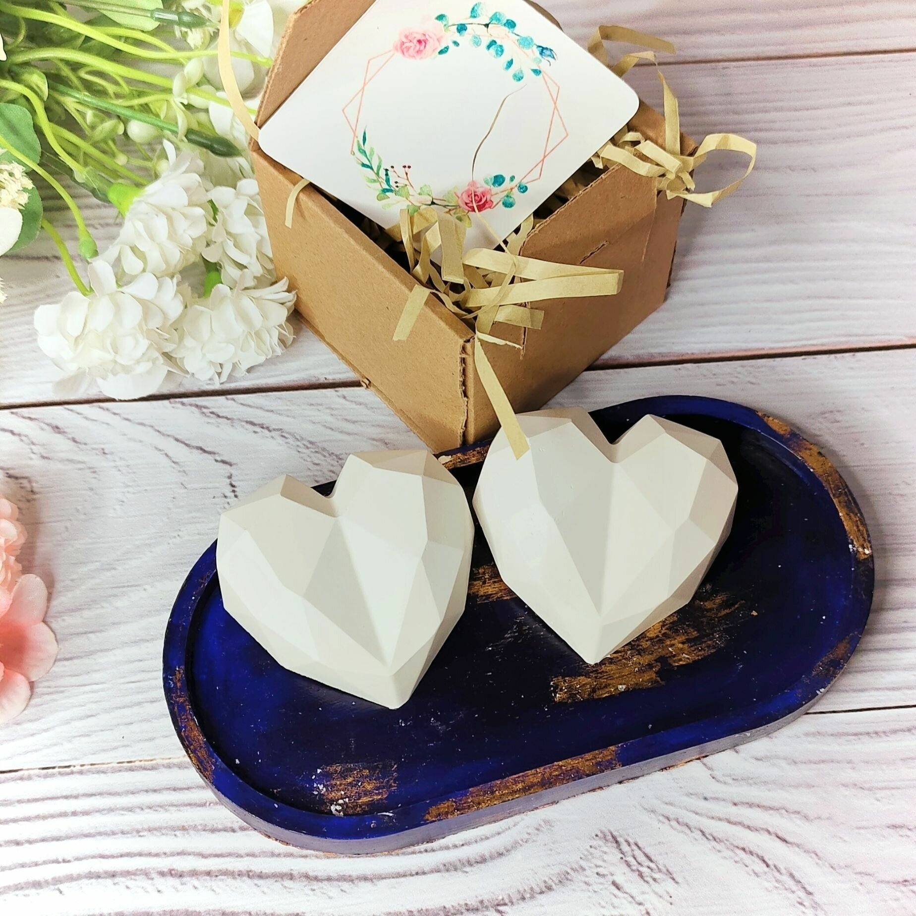 АромаКамень ручной работы, для ароматизации помещений, автомобиля. Набор " Лето-Геометрия 2".