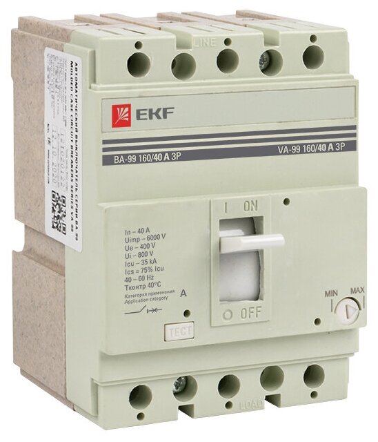 Выключатель автоматический ВА-99 160- 40А 3P 35кА EKF PROxima