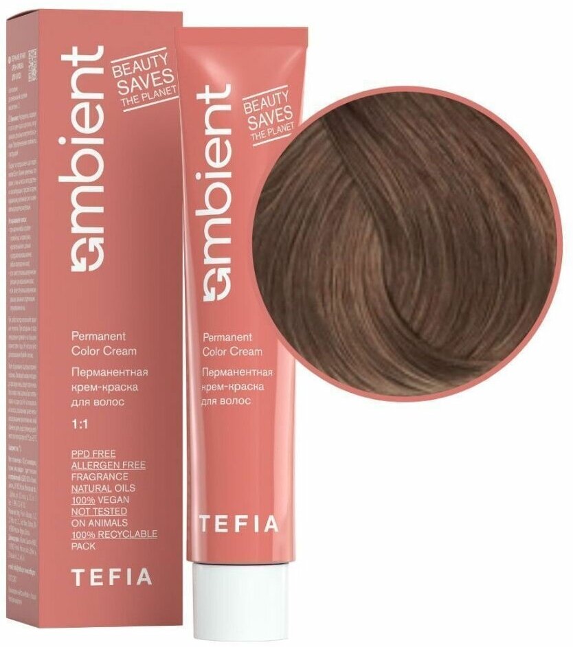 Tefia Ambient Крем-краска для волос AMBIENT 8.00, Tefia, Объем 60 мл