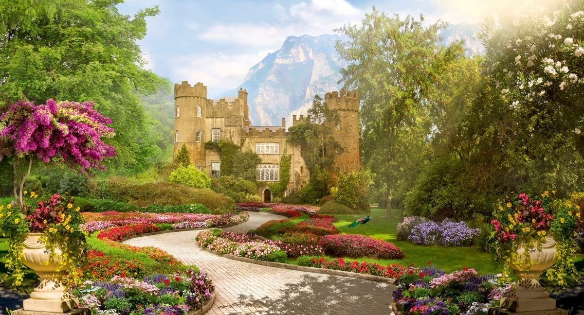 Фотообои флизелиновые с виниловым покрытием Летний сад И 1786 500х270см