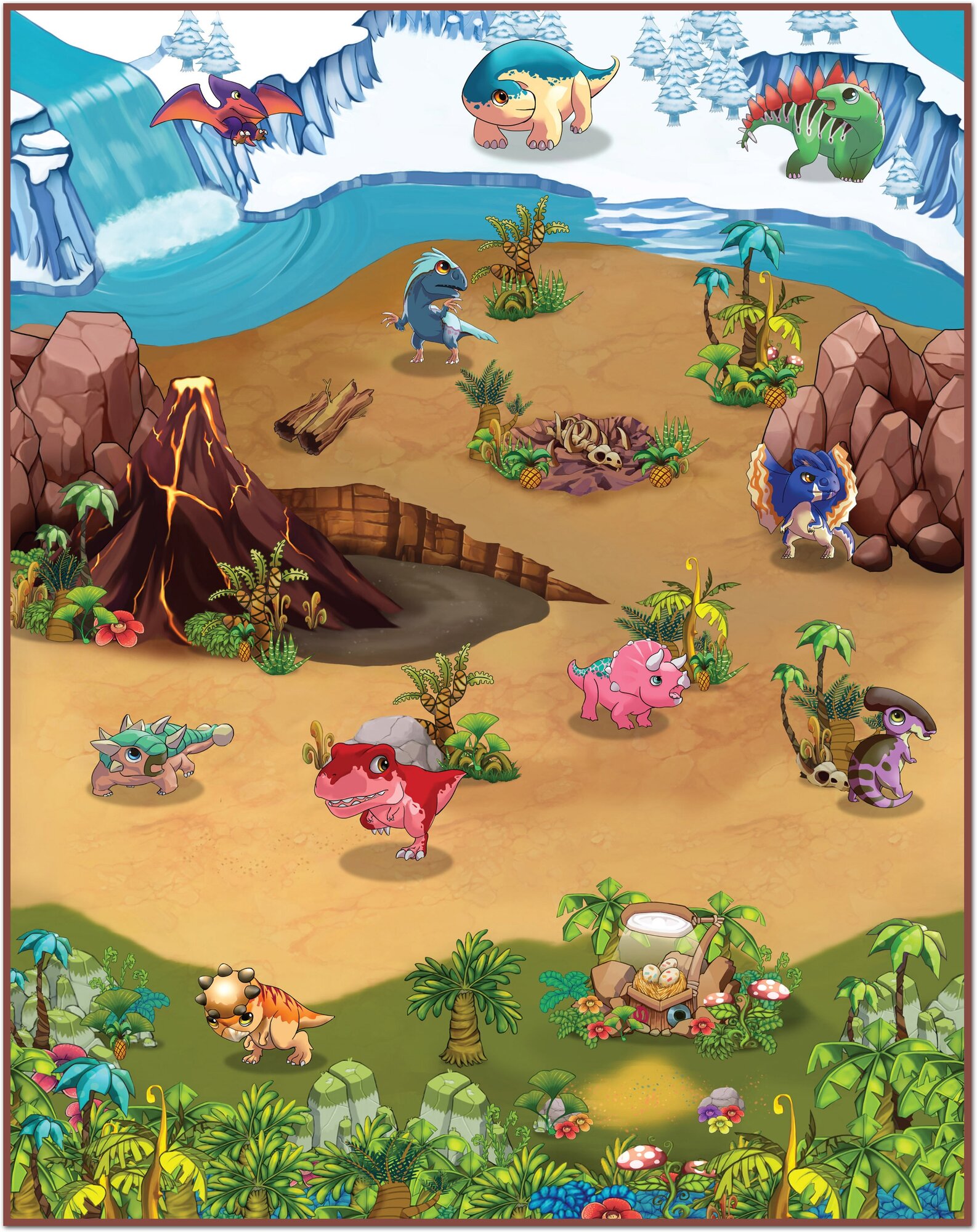 KNOPA. Игровой коврик "Динопарк 3D"