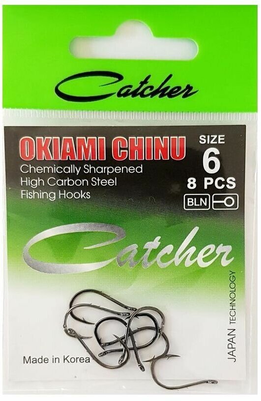 Крючок "Catcher" OKIAMI CHINU Size 6 (1 пакетик)