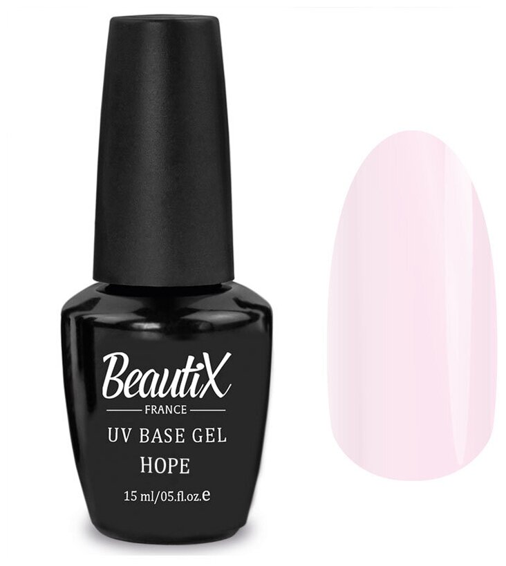 Камуфлирующая база Beautix UV Base Gel HOPE 15 мл цвет Маршмеллоу