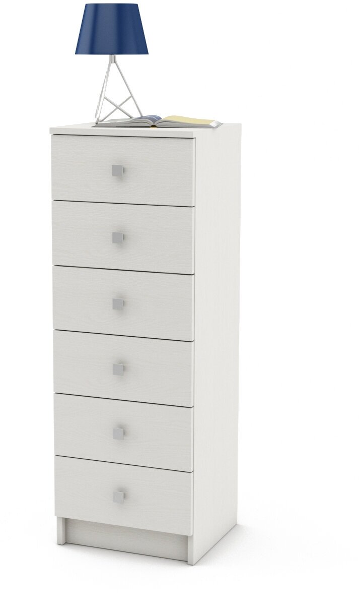 Комод для одежды с ящиками Бостон (Лондон) 4, 40х38х114см, 6 ящиков, ЛДСП