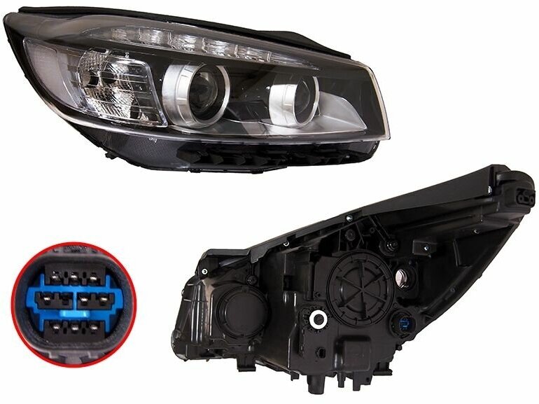 Фара правая LED для Kia Sorento 15-20 / арт. ST130044 / бренд SAT / OEM 92102C5000