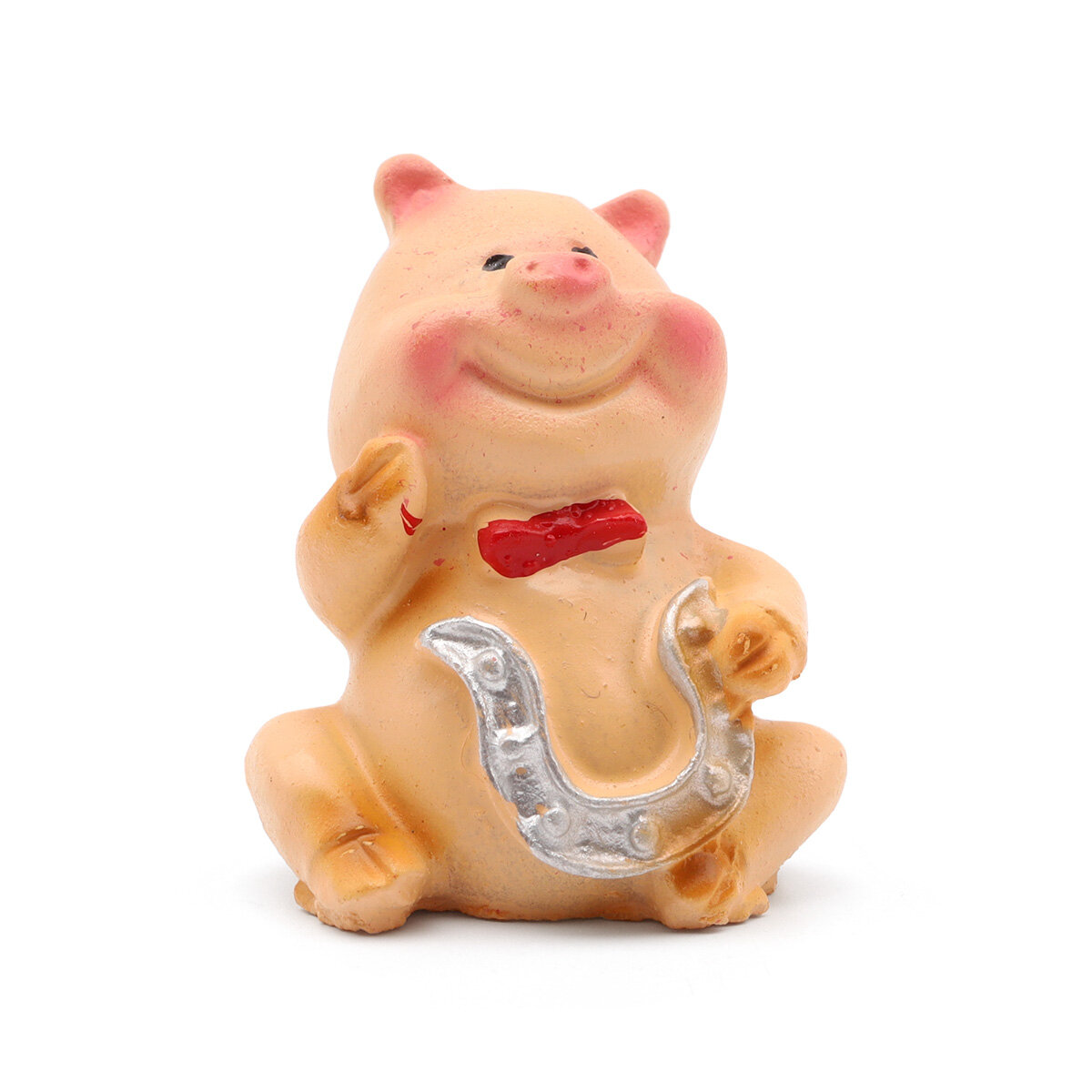 Миниатюрная фигурка животного 'Свинка с подковой', 3,5*2 см, Astra&Craft