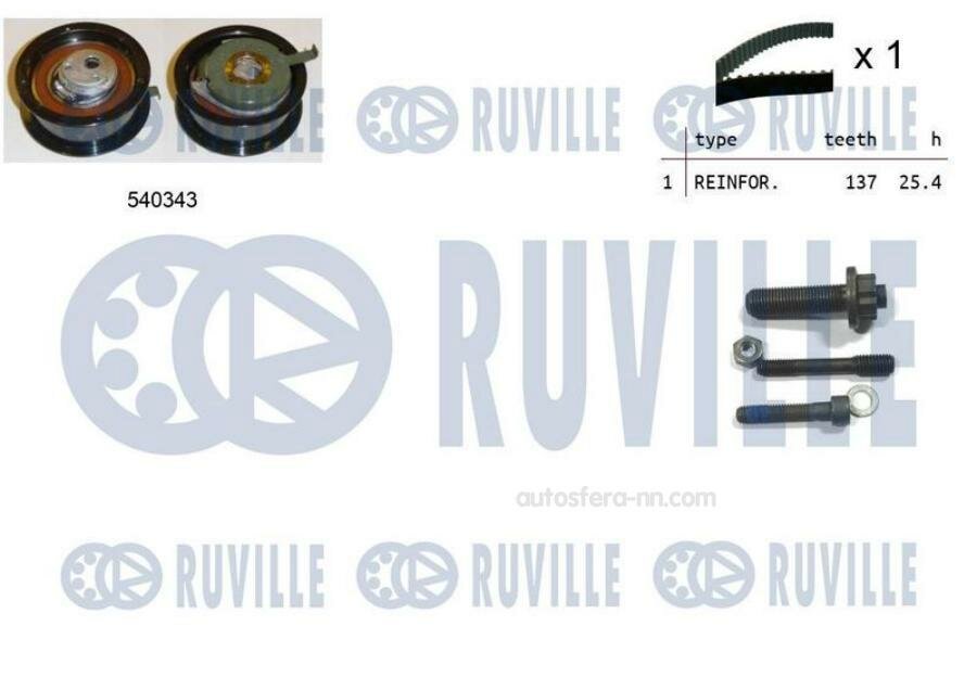 RUVILLE 550225 Комплект ГРМ AUDI: 80 B4